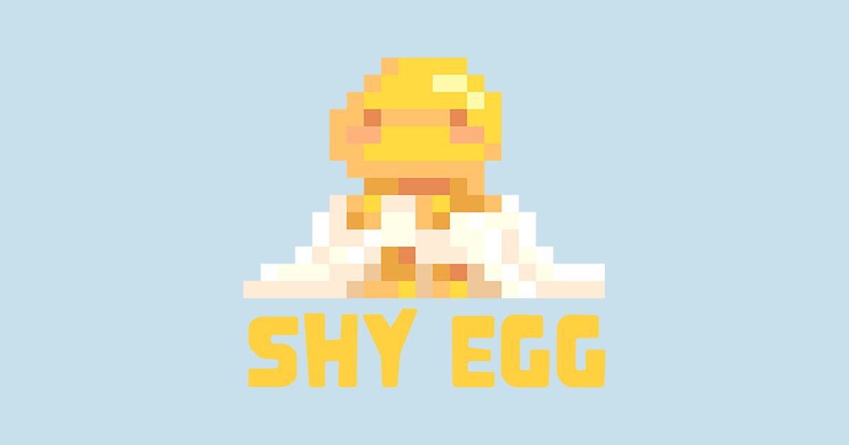 Shy Egg 8-Bit Pixel Art - 8bit - Kids T-Shirt | TeePublic