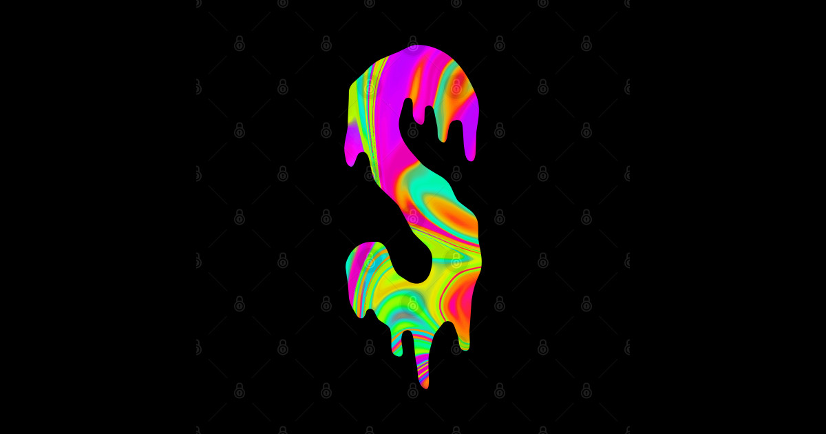 Holographic Trippy S Letter - Trippy Letter S - Sticker | TeePublic