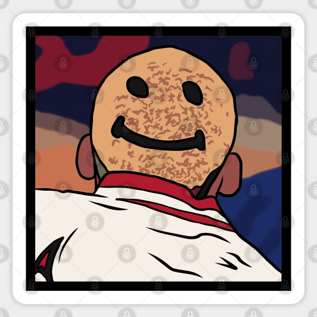 Dennis Rodman Smiley Face Hair - Dennis Rodman - Sticker | TeePublic