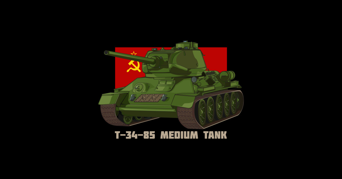 T-34 85 Russian T34 Medium Tank WW2 Soviet Russia Tanks Flag Gifts - T ...