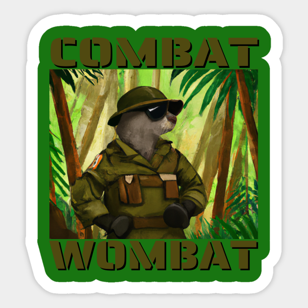 Combat Wombat - Wombats - Sticker | TeePublic