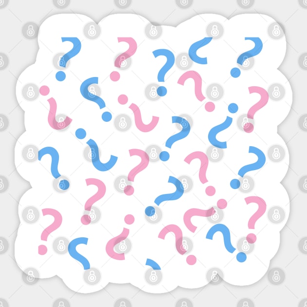 Question mark pink and blue - Question Mark Pink And Blue - Sticker ...