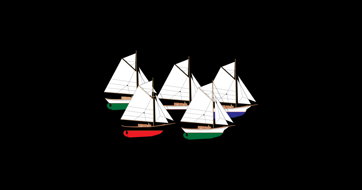 Friendship Sloop Sailboat - Friendship Sloop Sailboat - Sticker | TeePublic