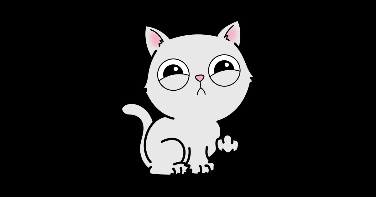 Kitty Knows Sign Language - Cat Giving Middle Finger - Cat - Sticker ...