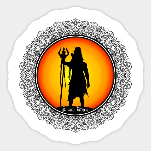 Lord shiva mandala art on - Mahadev Mandala Art - Sticker | TeePublic