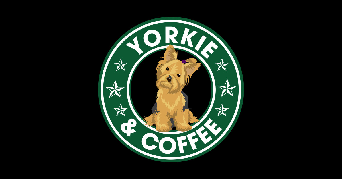 Yorkie And Coffee - Yorkie And Coffee - Posters and Art Prints | TeePublic