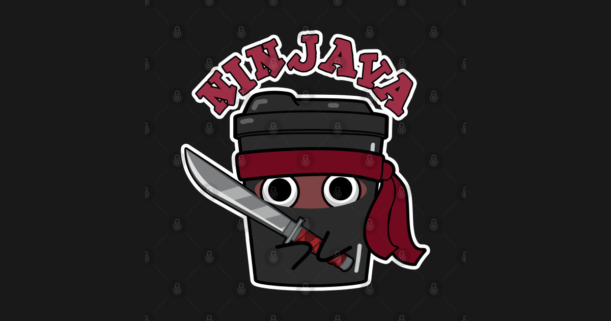 Ninjava Cute Ninja Java Coffee Pun - Coffee Pun - T-Shirt | TeePublic