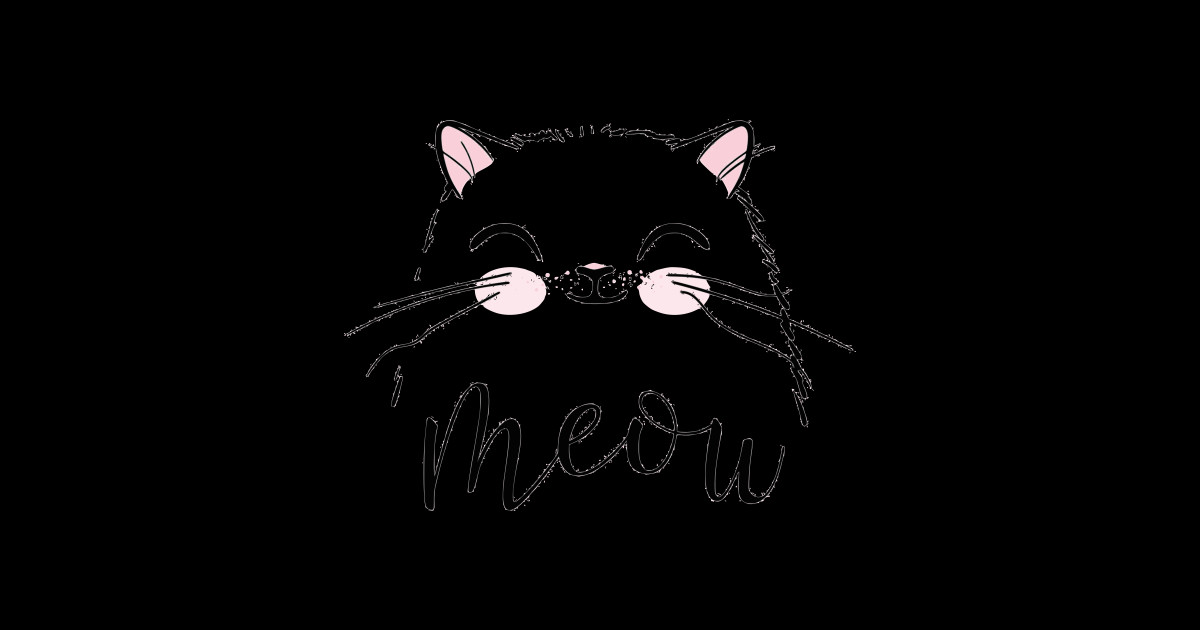 cute meow cat face - Meow Meow - Sticker | TeePublic