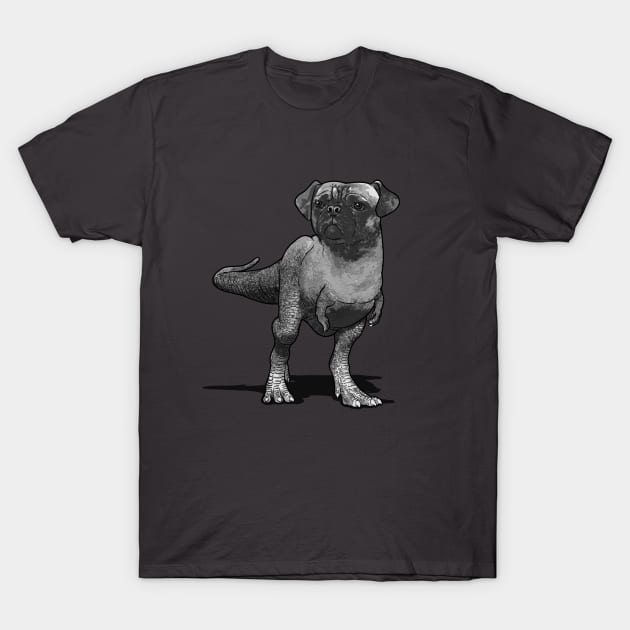 Pugussaurus Rex. - Pugs - T-Shirt | TeePublic