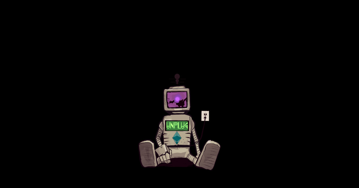 Unplug - Robot - Sticker | TeePublic