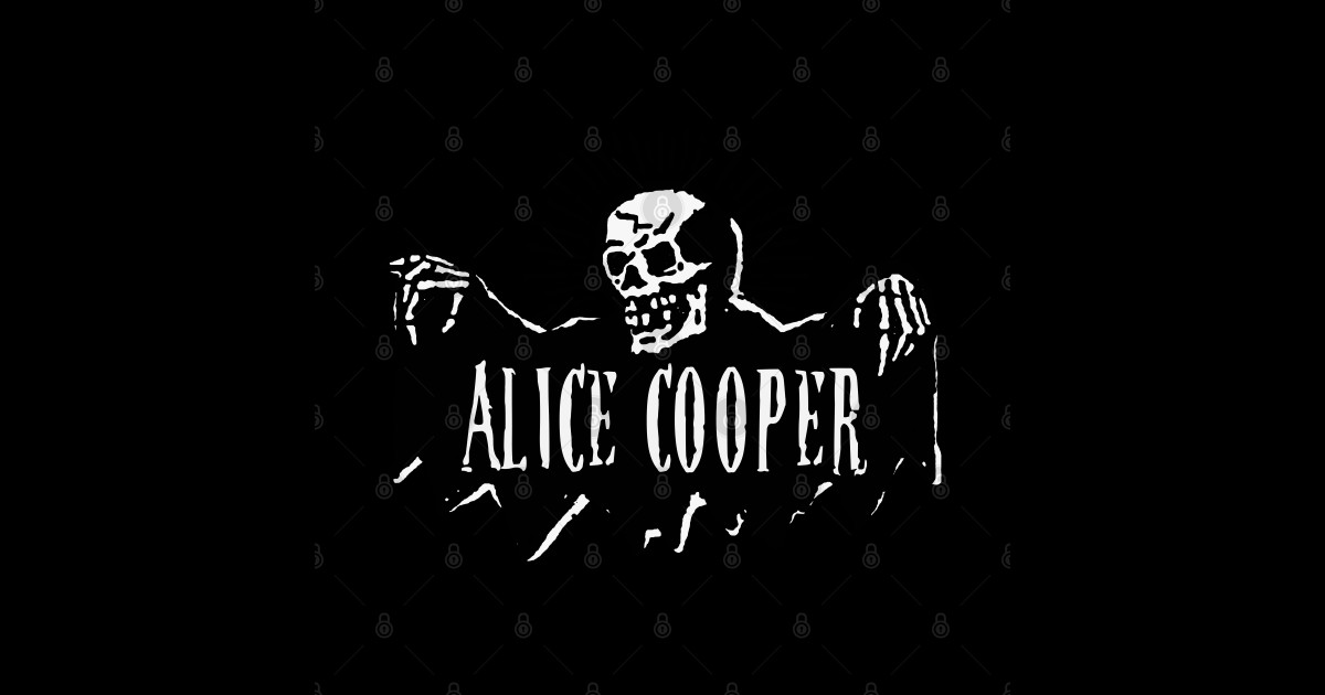 alice cooper bat bone - Alice Cooper - Sticker | TeePublic