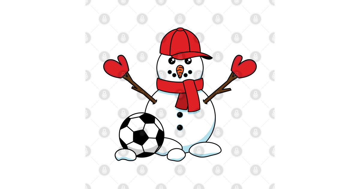 Funny Snowman with Soccer Ball - Snowman - T-Shirt | TeePublic