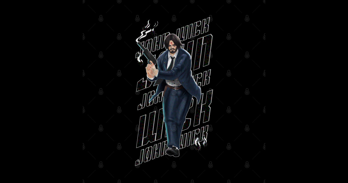 John Wick - Colored - Black - John Wick - Sticker | TeePublic