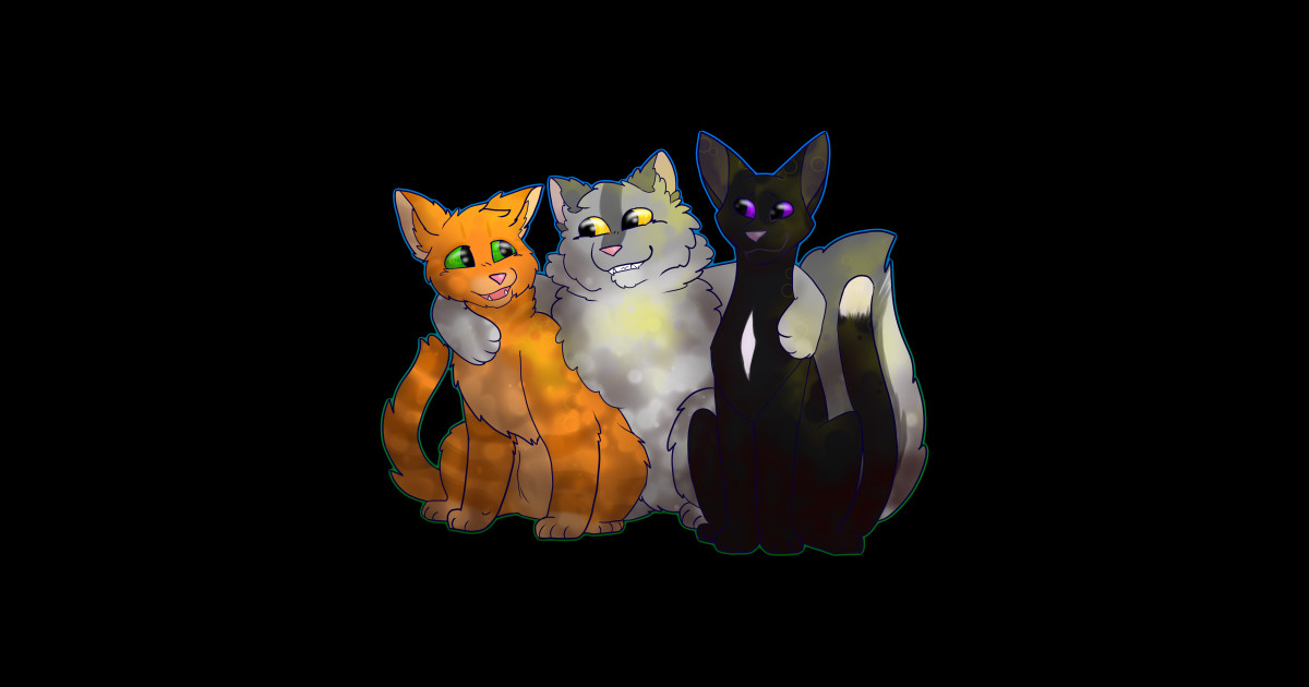 Firepaw, Graypaw and Ravenpaw - Warrior Cats - T-Shirt | TeePublic