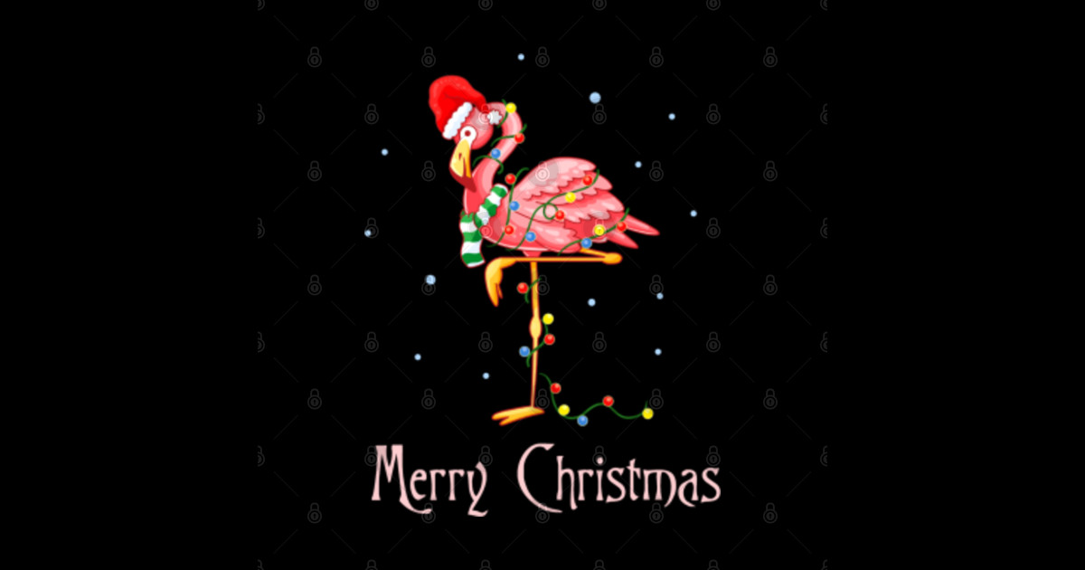 Merry Christmas Pink Flamingo Cute Xmas Costume - Merry Christmas Pink ...