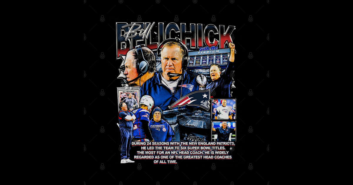 Bill Belichick Vintage Bootleg - Bill Belichick - Sticker | TeePublic