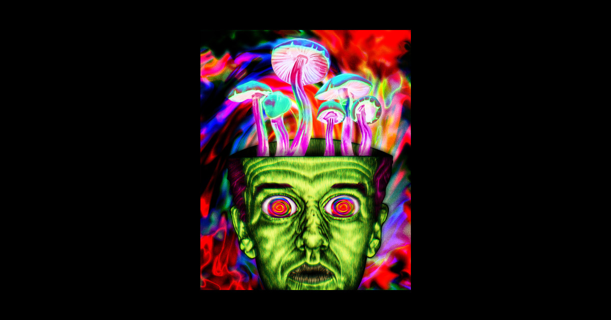 SHROOM HEAD - Psychedelic - Sticker | TeePublic