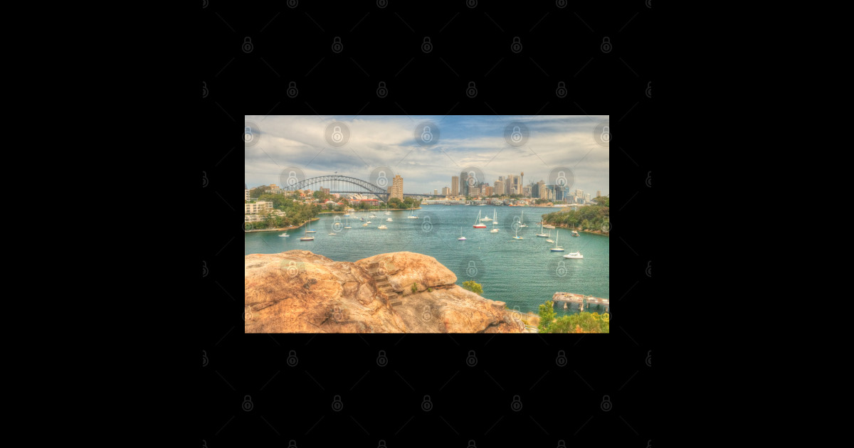 Stepping into the harbour .. northside - Australia - Sticker | TeePublic