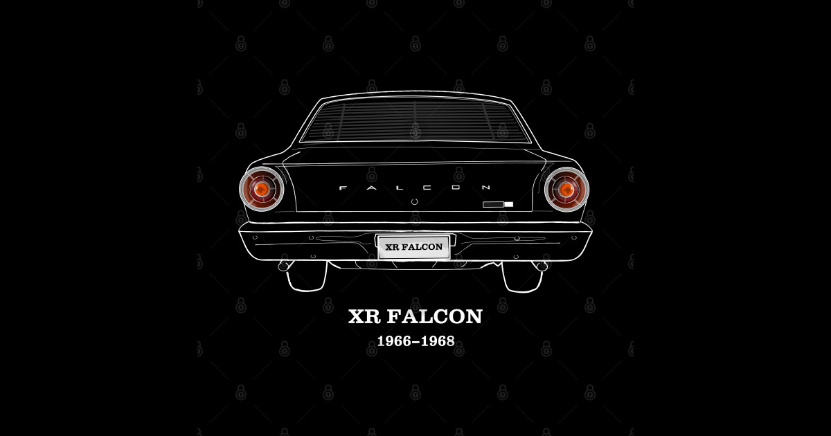 1966 Australian Ford Falcon XR Rear End - Falcon - Sticker | TeePublic