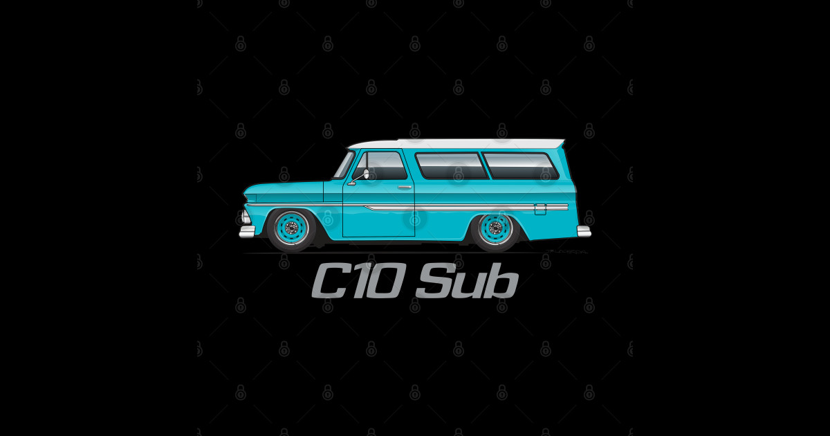 C10 Sub - 66 Suburban - Sticker | TeePublic