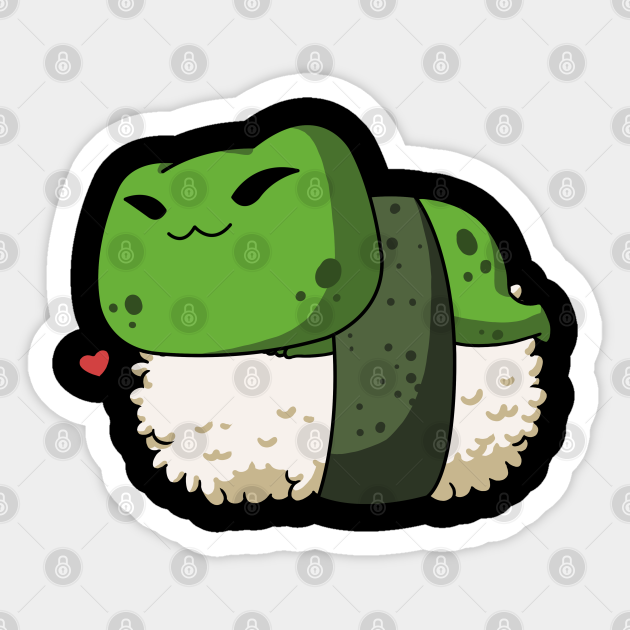 Kawaii Anime Frog Japanese Food Lover Manga Sushi - Frog Sushi Life ...