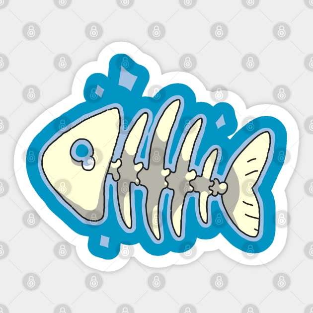 Fishbone - Fish - Sticker | TeePublic