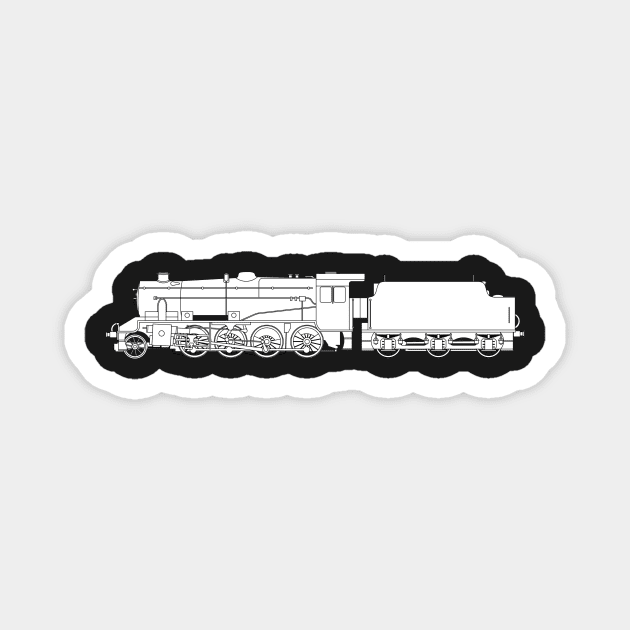 LMS Stanier 8F 2-8-0 line drawing - Train - Magnet | TeePublic