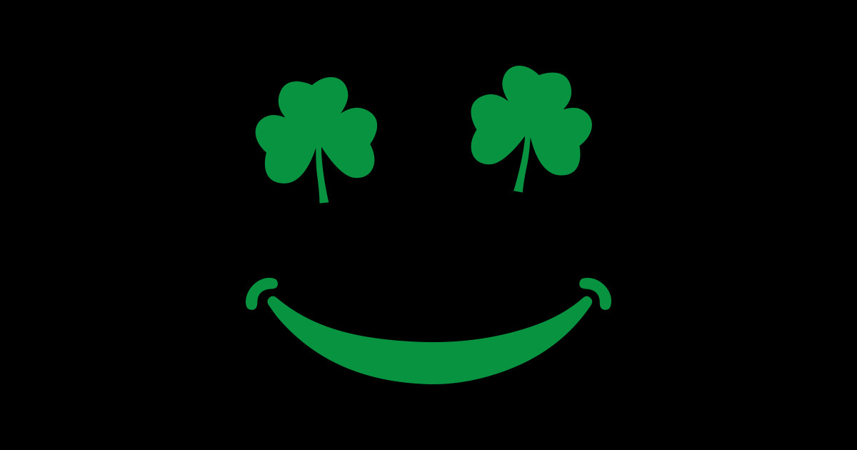 Shamrock Smile - St Patricks Day - Sticker | TeePublic