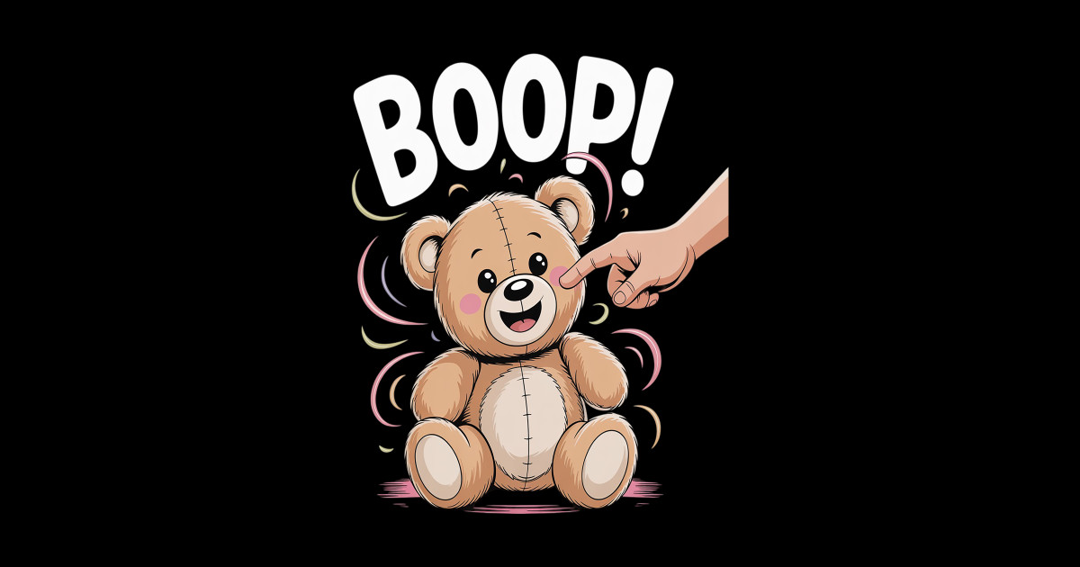 Boop Bear Nose Funny Cute Animal - Boop Bear Nose Funny Cute Animal ...