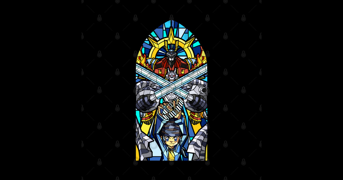 Digistained Glass Kouji - Digimon - Sticker | TeePublic