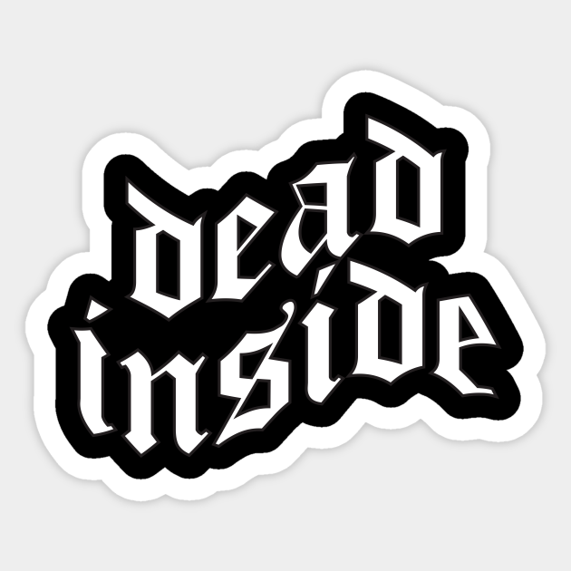 Paper DECAL Dead inside Paper & Party Supplies etna.com.pe