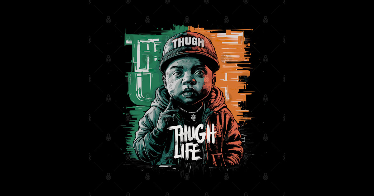 Urban Style Thug Life Design with Baby - Thug Life - Sticker | TeePublic