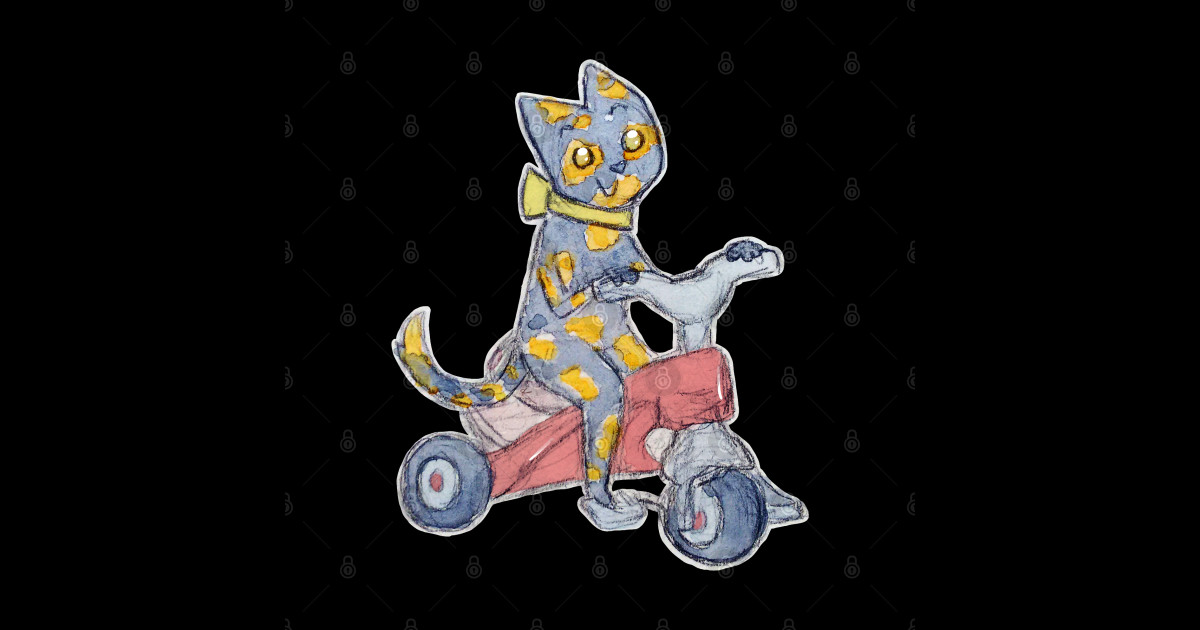 baby cat tricycle - Cat - Sticker | TeePublic