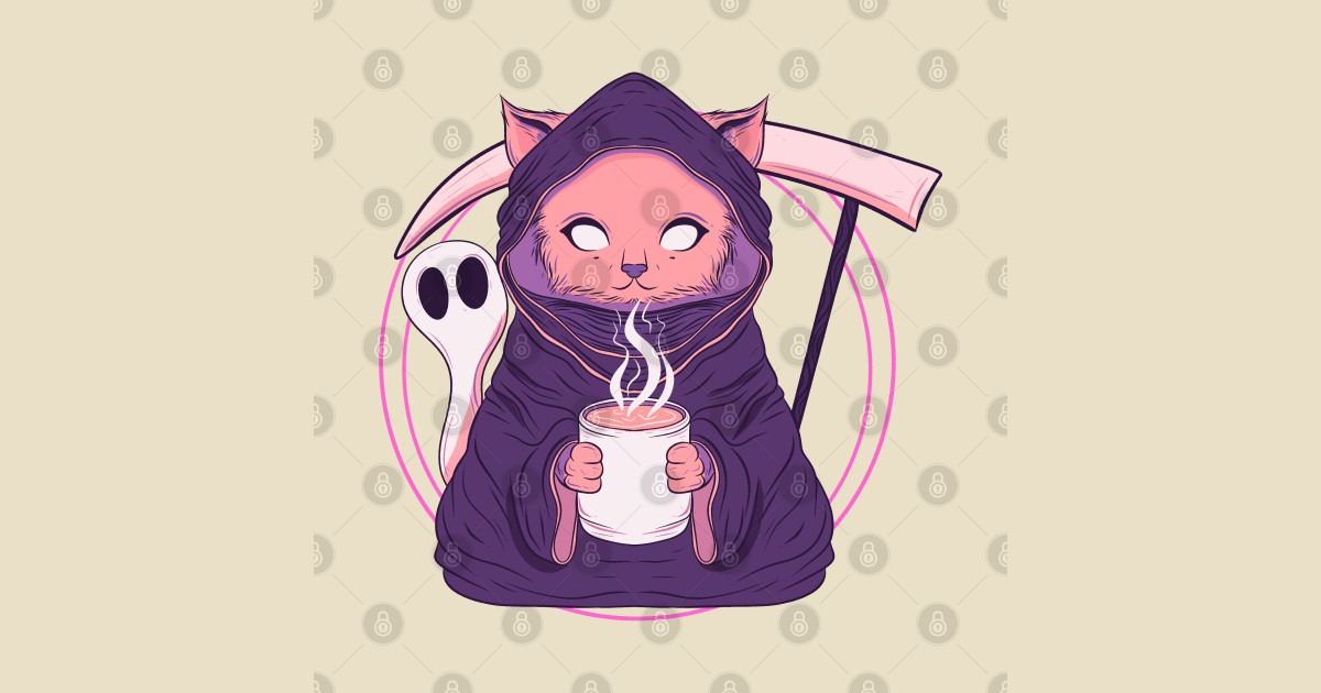 Grim reaper cat - Grim Reaper - T-Shirt | TeePublic