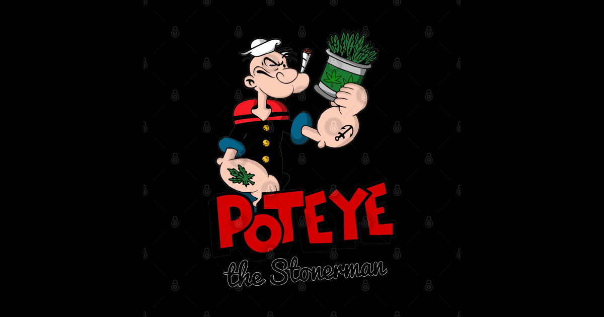 Pot-Eye - Popeye - Sticker | TeePublic