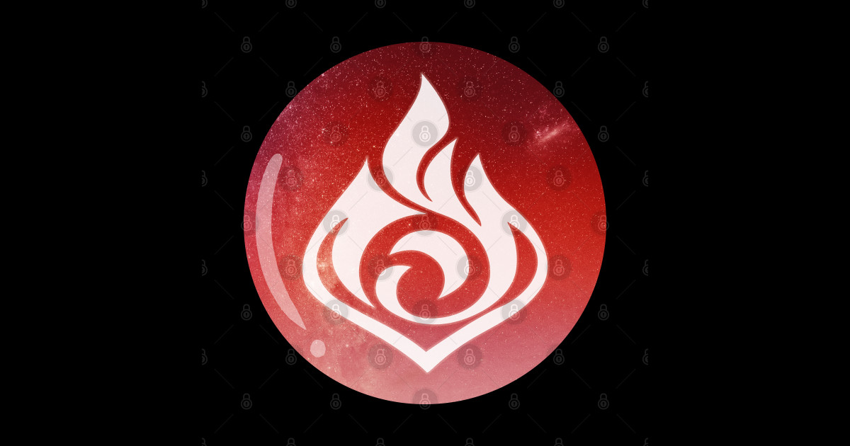 Genshin Impact - Element Pyro - Genshin Impact Element Pyro - Sticker ...