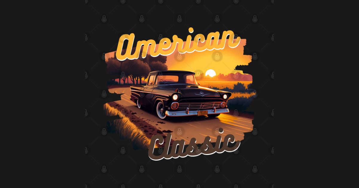 American Classic Car Inspired by the Ford Ranchero - Ford - T-Shirt ...