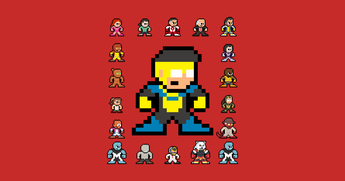 Invincible Pixel Sprite Tribute - Invincible - T-Shirt | TeePublic