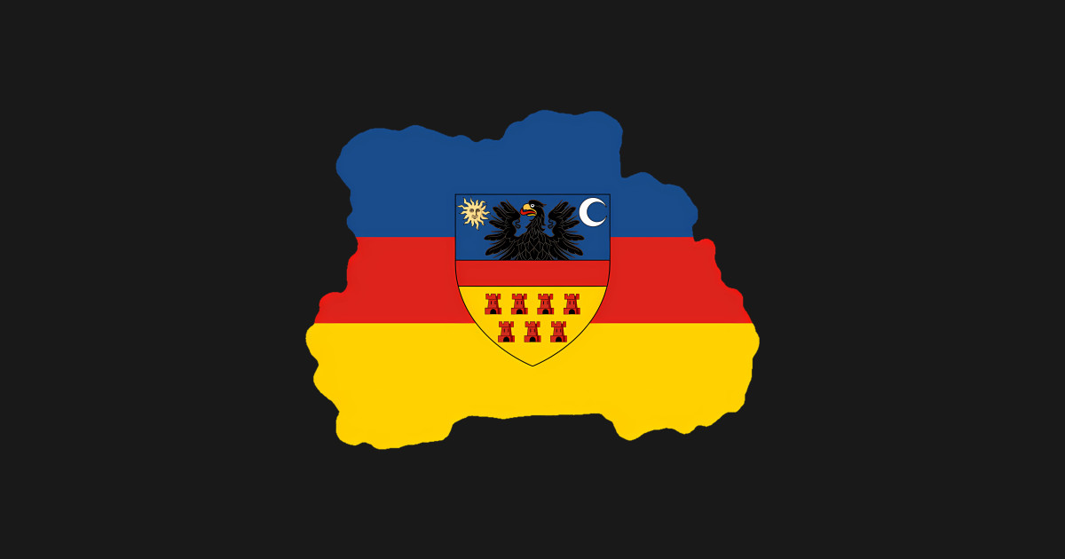 Flag Map Of Transylvania Roia - Flag Map Transylvania - T-Shirt | TeePublic