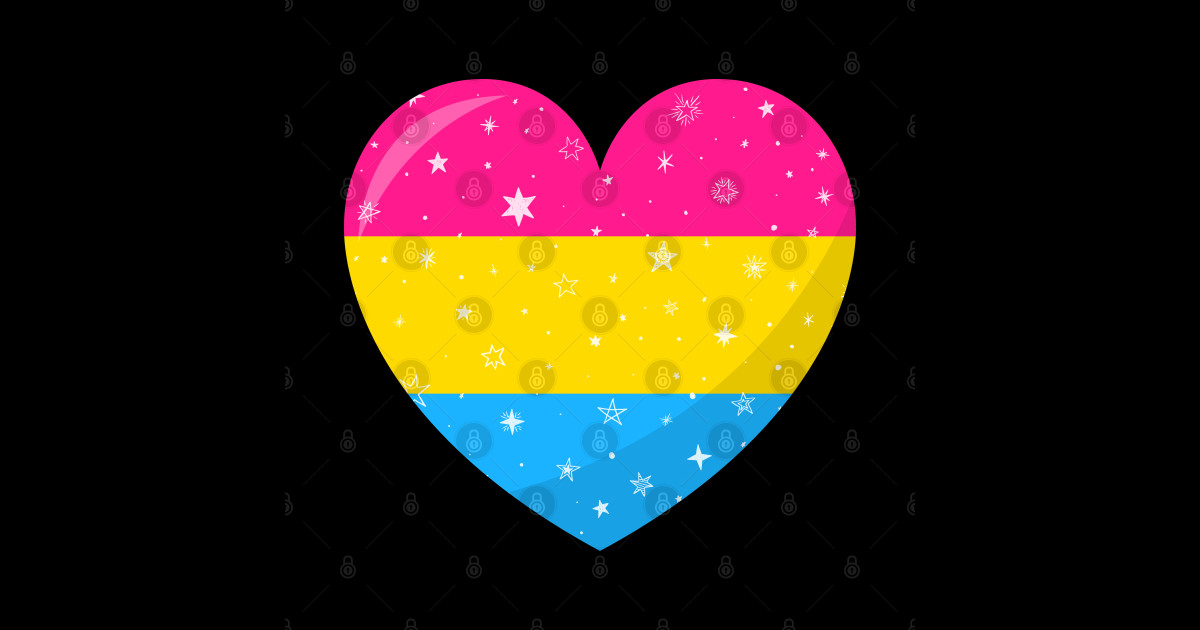 Pansexual Heart Pride Flag - Pansexual - Sticker | TeePublic