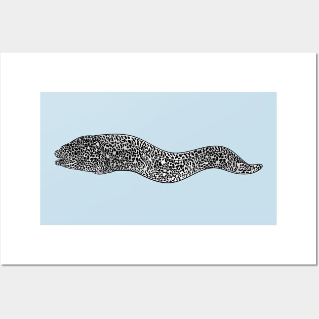 Black spotted moray eel cartoon illustration - Black Spotted Moray Eel ...