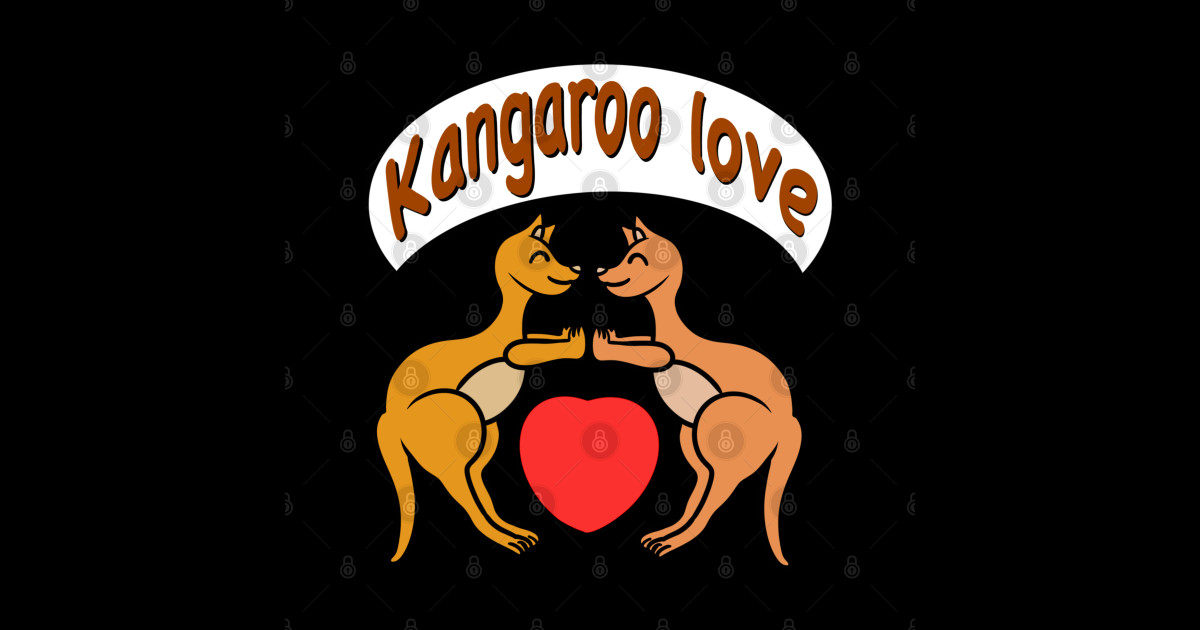 Cute kangaroo love - Kangaroo Lover - Sticker | TeePublic