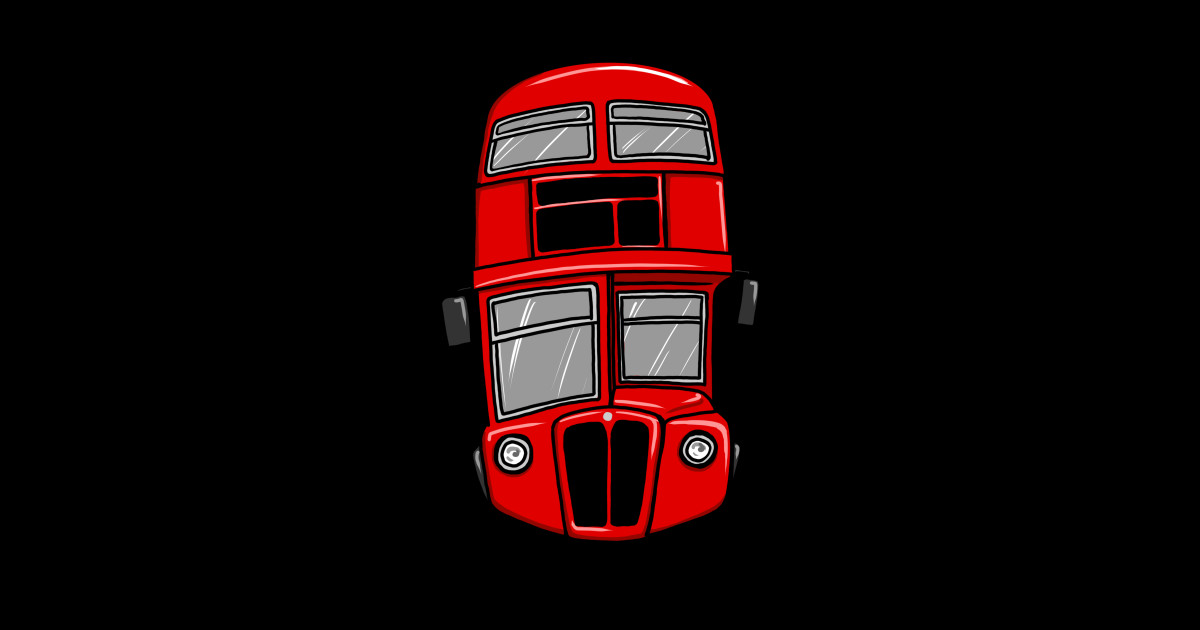 Red Vintage London Bus - Red Bus - Sticker | TeePublic