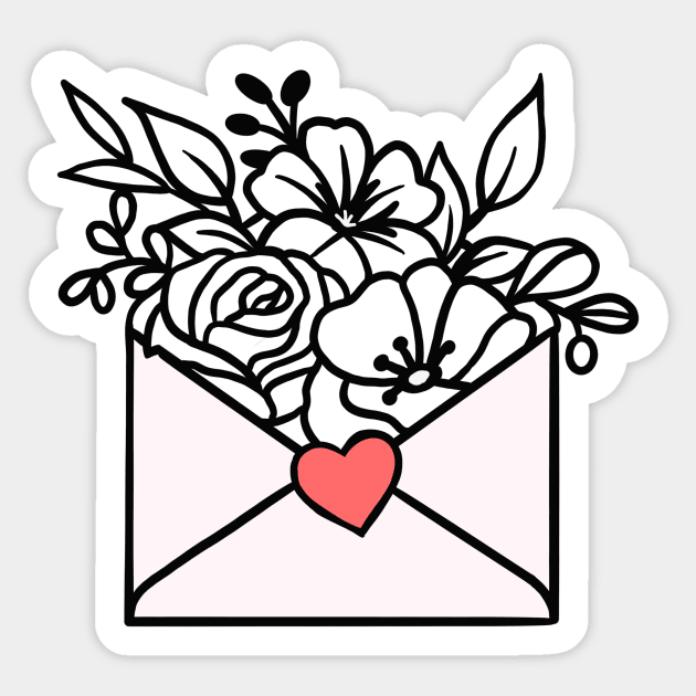Love flower - Love - Sticker | TeePublic