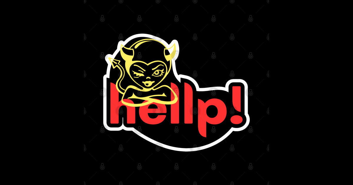 Hellp! The Playful Devil in Red Black and Yellow - Hell - Posters and ...