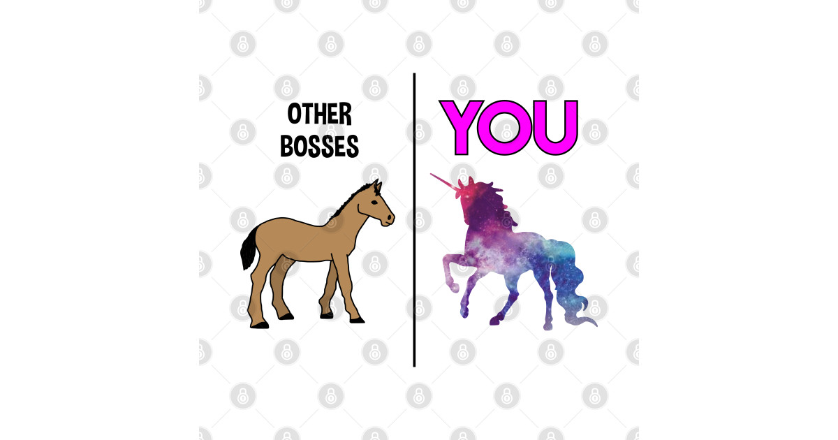 unicorn boss - Funny Boss - T-Shirt | TeePublic