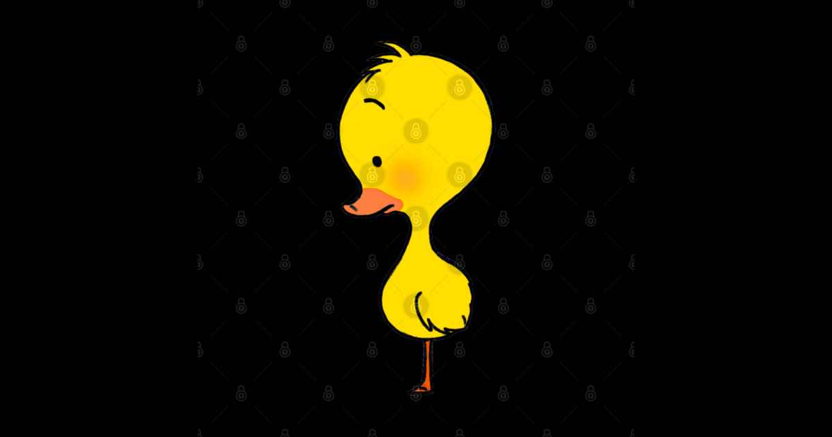 cute lonely duck - Ducky - Sticker | TeePublic
