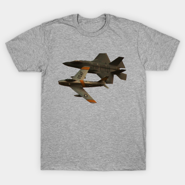 F-86 Sabre and F-35 Lightning II - F 86 F 35 - T-Shirt | TeePublic
