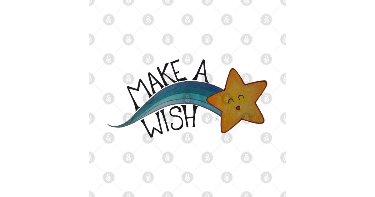 Make a Wish - A Kawaii Shooting Star - Make A Wish - T-Shirt | TeePublic