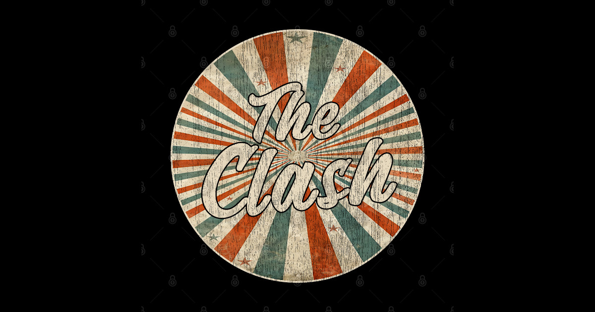 Retro Circle The Clash - The Clash - Sticker | TeePublic
